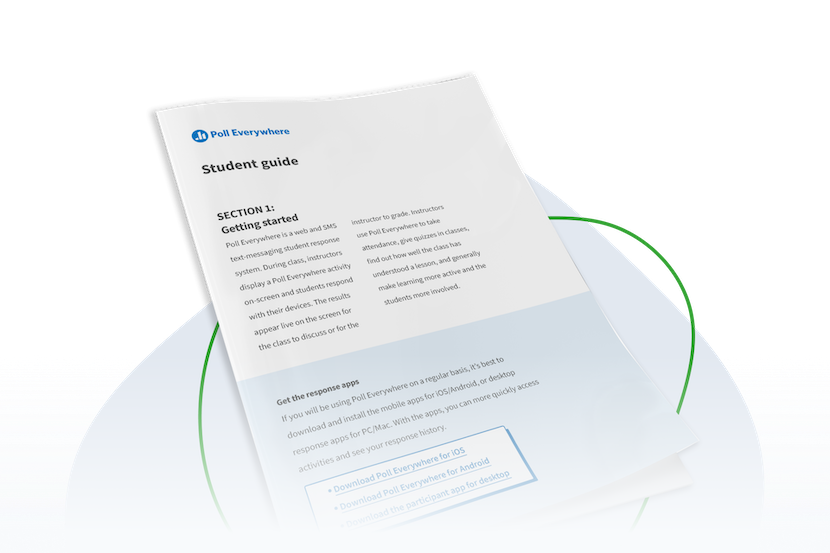 Download the Poll Everywhere student guide | Poll Everywhere
